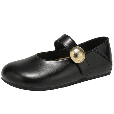 千百度平底玛丽珍鞋女