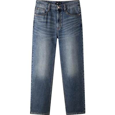 森马经典百搭宽松直筒牛仔裤男装