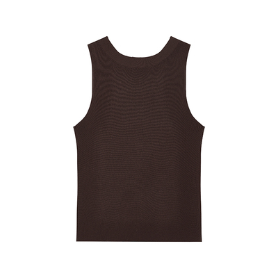 SOTHEA 法式岌简 2025年夏季弹力修身针织圆领露背背心无袖上衣