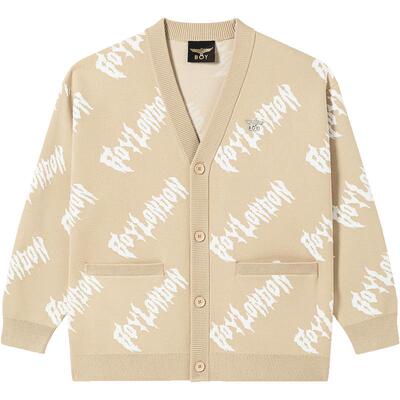 BOYLONDON24针织衫满印卡其色