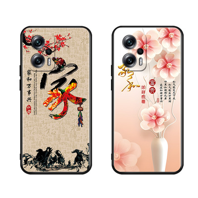 luckrider适用于红米note11tpro+手机壳22041216uc新款创意全包边防摔红米note11tpro国风软壳网红redmi保护