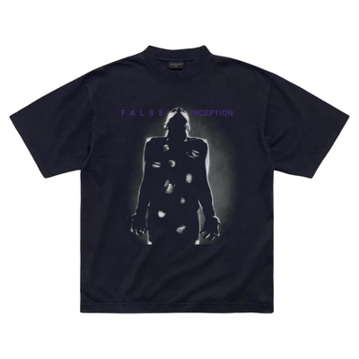 False Inception奥兹乐队Ozzy重金属vintage小领口OS黑短袖T恤