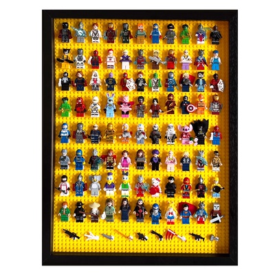 diy积木拼装玩具展示人偶相框