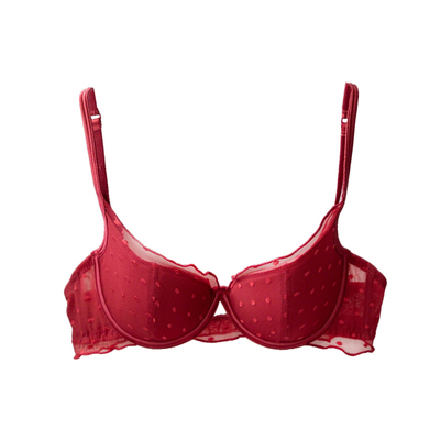 Kbra本命年法式蕾丝性感红色内衣