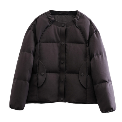 雅鹿2025冬季新款灰色短款羽绒服