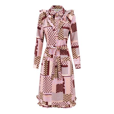 tanni法式田园风中长连衣裙