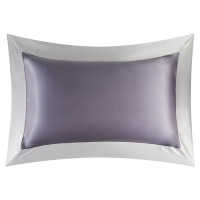 WORTHY SILK/华氏蚕人真丝枕套宽边单面桑蚕丝纯色撞色枕头套礼品