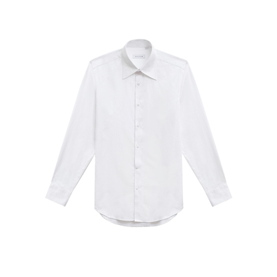 修身商务高领座白衬衫长袖