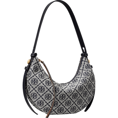 【礼物】TORY BURCH 汤丽柏琦 T MONOGRAM ROMY 单肩新月包178683
