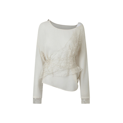 IF BY LAND 设计师品牌2026春夏新品多色光泽感飘带长袖上衣