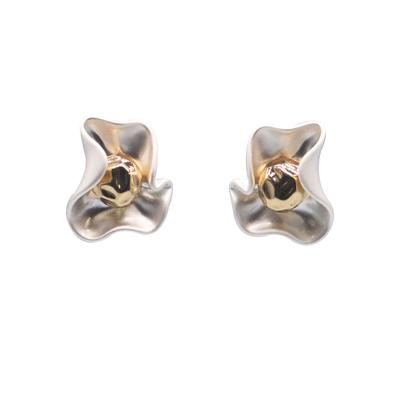 RECYCLE港风哑光花瓣耳环