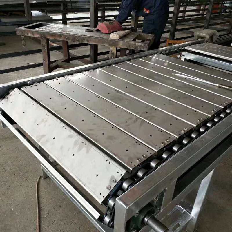 盐水注射机支杆链式输送机按图纸制作不锈钢滚筒输送机