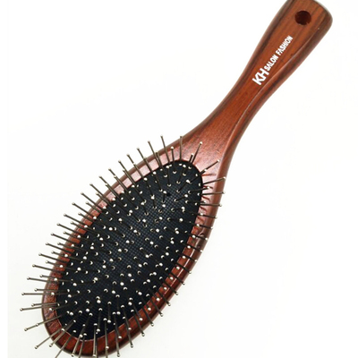 气囊梳钢齿木梳气囊梳 头部按摩气垫 木头手柄钢针梳子