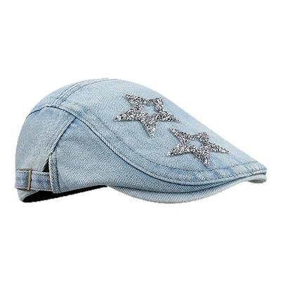 法国蒙田百搭画家新款牛仔鸭舌帽