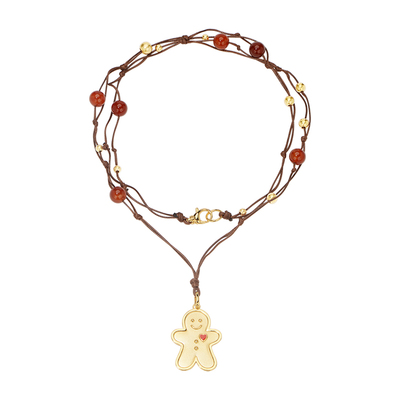 CHEZLOOPS姜饼甜心项链圣诞礼