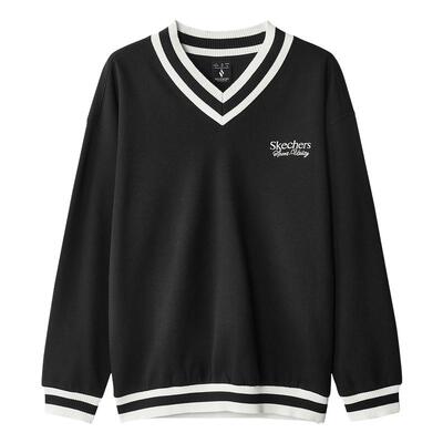 斯凯奇男士针织套头卫衣时尚V领上衣套头衫 L324M028/0018