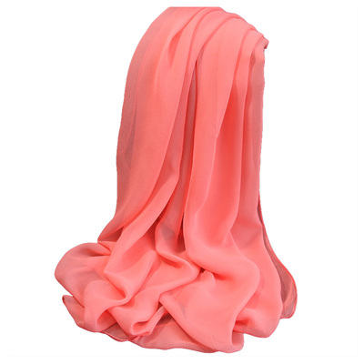 纯色春秋乔其纱防晒长款舞蹈丝巾