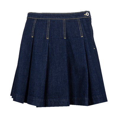 KENZO褶饰迷你牛仔半身裙