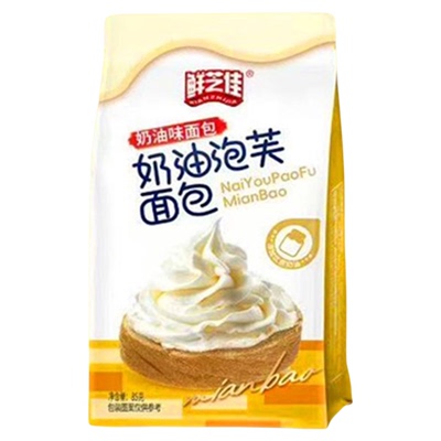 鲜芝佳奶油泡芙面包85g袋装学生早餐课间零食糕点心办公室下午茶