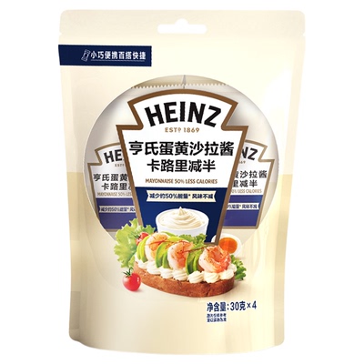 亨氏卡路里减半沙拉酱30g×4包