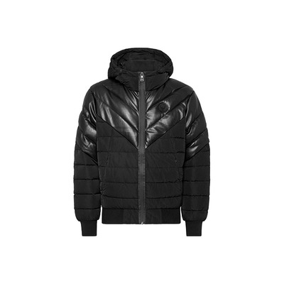 PLEIN SPORT 男士经典Tiger拼接连帽夹克