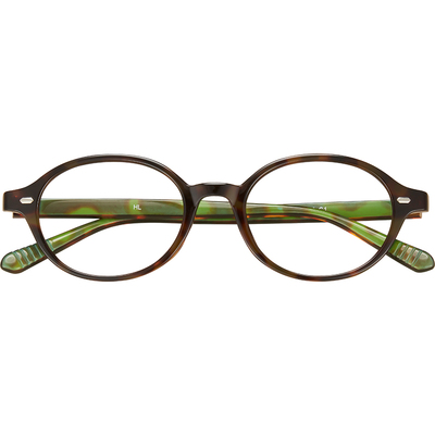 超轻玳瑁色椭圆眼镜框女书呆子