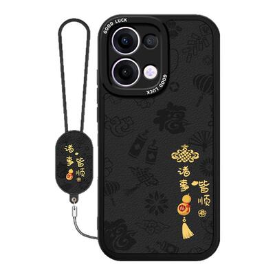 平安喜乐适用oppoReno13手机壳Reno13保护套新款oppo小羊皮硅胶Rone新年全包PKM110防摔系列男女0pp0pporeno