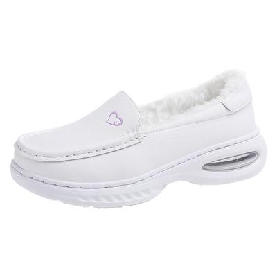 护士鞋冬季加绒软底不累脚