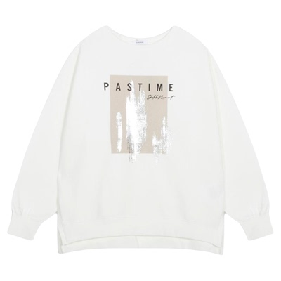 GLOBAL WORK 卫衣女2025冬季新款潮流印花休闲长袖加绒上衣580976