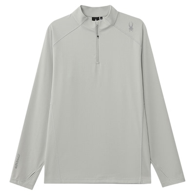 蜘蛛春夏男子立领长袖半拉链T恤