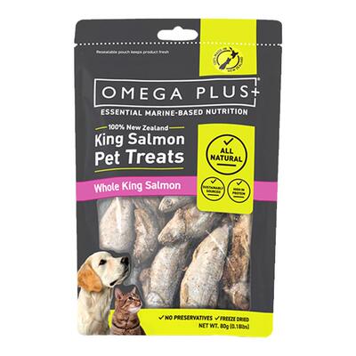 白猪商店 新西兰OmegaPlus小鱼干宠物零食猫咪狗狗冻干帝王鲑OP