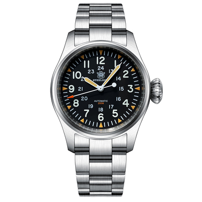 飞行员精钢钢潜夜光潜水防水男士