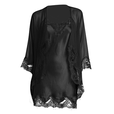 可可里的秘密蕾丝吊带睡裙套装女