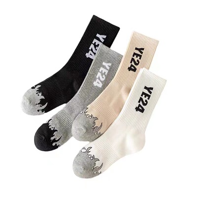 tainear吸湿排汗男棉长袜字母