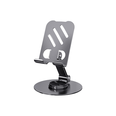 眩魔 全金属手机支架桌面折叠懒人平板电脑支撑架子720°可旋转便携多功能新款加厚合金核桃木纹直播iPad视频