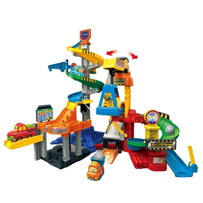 伟易达神奇轨道车智能趣味吊塔积木儿童闯关冒险益智玩具生日礼物