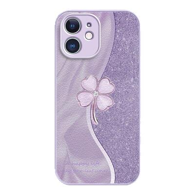 四叶草形适用iPhone苹果12手机壳13新款11/14pro高级感15全包16promax防摔17简约xs女款2025保护套