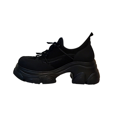 牛皮版~7CM小个子增高厚底松糕鞋