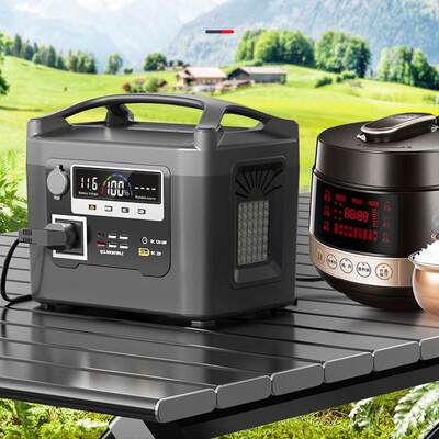 跨境600W户外移动储能电源便携式应急电站110V220V大功率房车野营