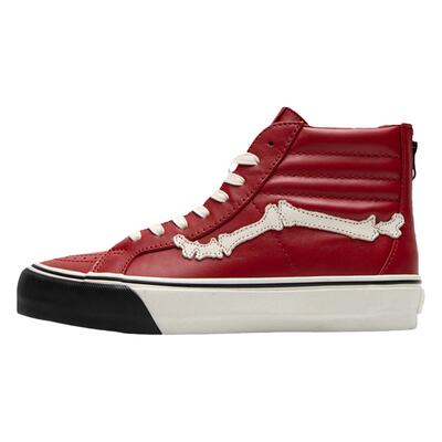 VANS范斯红色骨头LOGO男女鞋