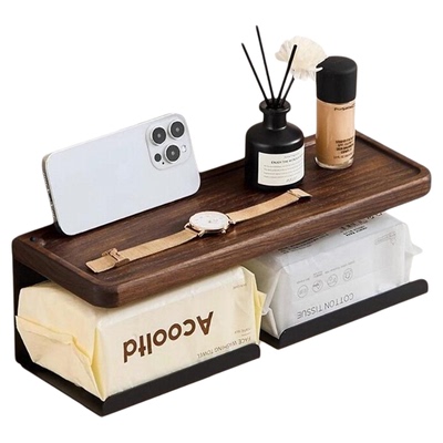 【小红书同款】轻奢胡桃木纸巾架