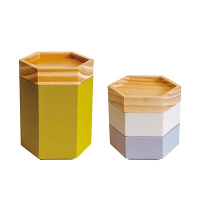 旗舰店收纳罐多色拼接搭配桌面