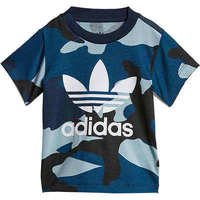 Adidas/阿迪达斯正品三叶草婴童透气时尚印花休闲圆领短袖DW3853