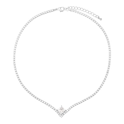 CrayonX高级感方钻锆石锁骨链