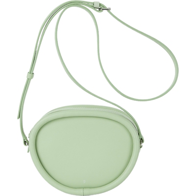 【38焕新周】Gu_De女薄荷绿皮革迷你不规则圆单肩包