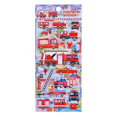 消防车立体海绵贴纸儿童早教玩具