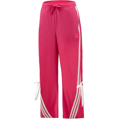 Adidas/阿迪达斯正品2025女士梭织宽松时尚直筒长裤KR8708