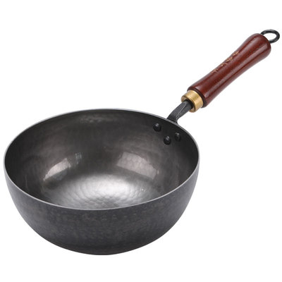 章丘手工小奶锅辅食不粘锅家用热锻迷你小铁锅无涂层不粘锅炒菜锅