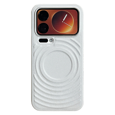 适用小米17promax皮纹磁吸手机壳