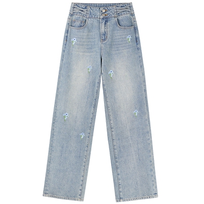 MISSCOCOON可可尼水洗棉质牛仔裤